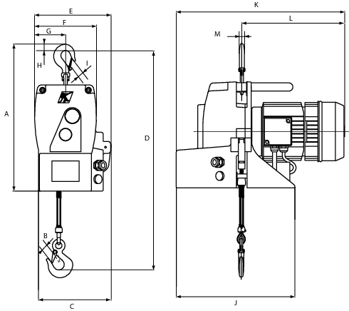 Pulling Hoist, MINIFORTM, maxiflex rope | Lifting Gear UK